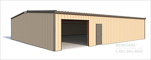 40x50 Metal Building | 40x50 Steel Building Kit | Renegade